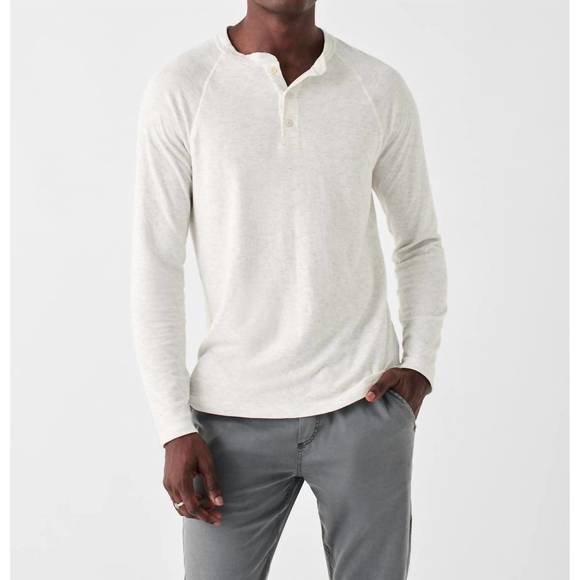 Faherty | Shirts | New Faherty Cloud Ls Henley In Ivory Heather | Poshmark